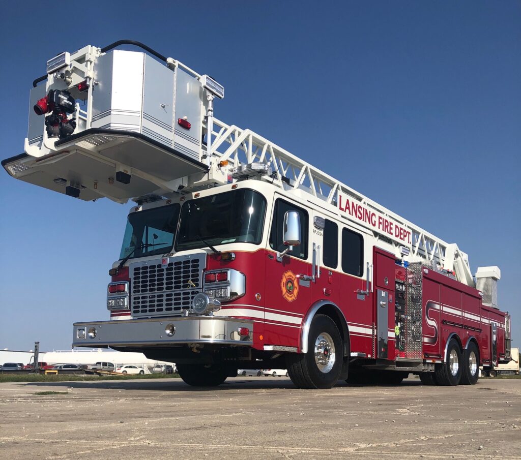 Lansing Fire FP2024 Spartan/Smeal 100′ Rear Mount Platform - R&R Fire ...